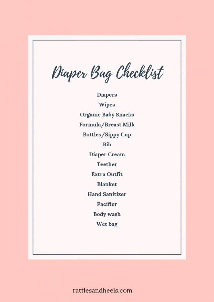 Diaper Bag Checklist: Baby Essentials