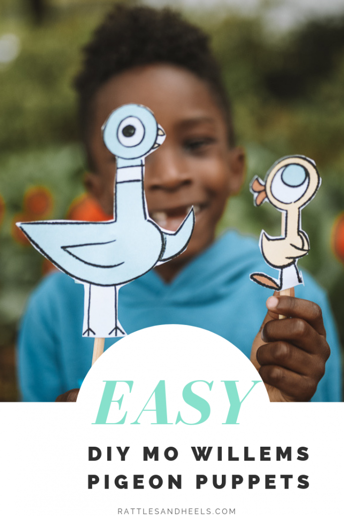 Easy DIY Mo Willems Pigeon Puppets